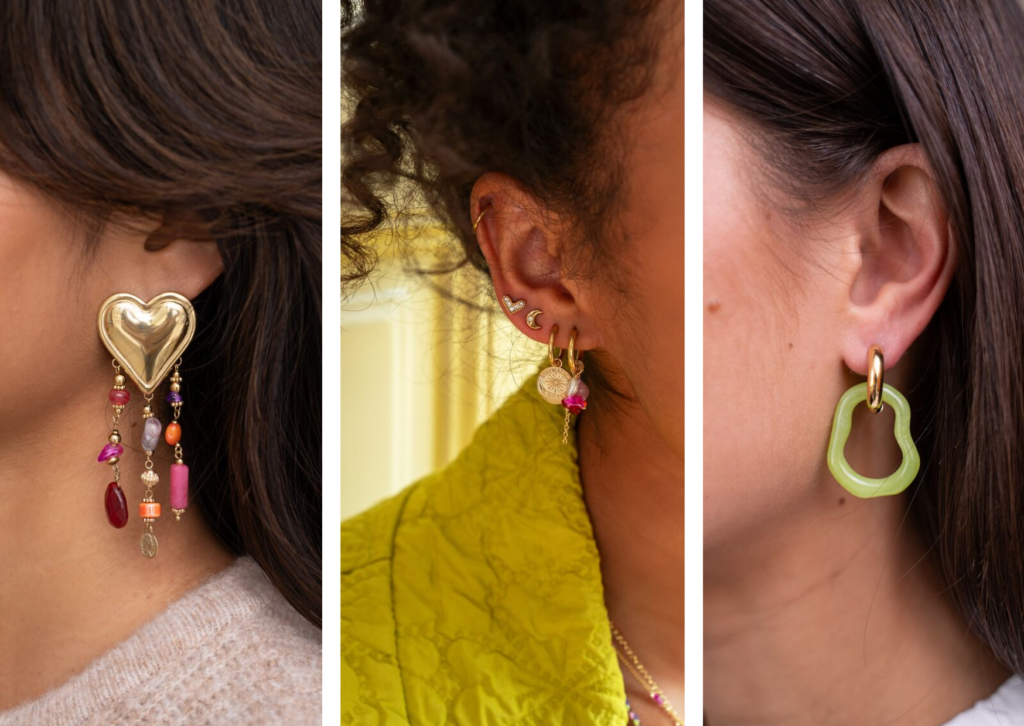 6 x soorten oorbellen voor kleurrijke types